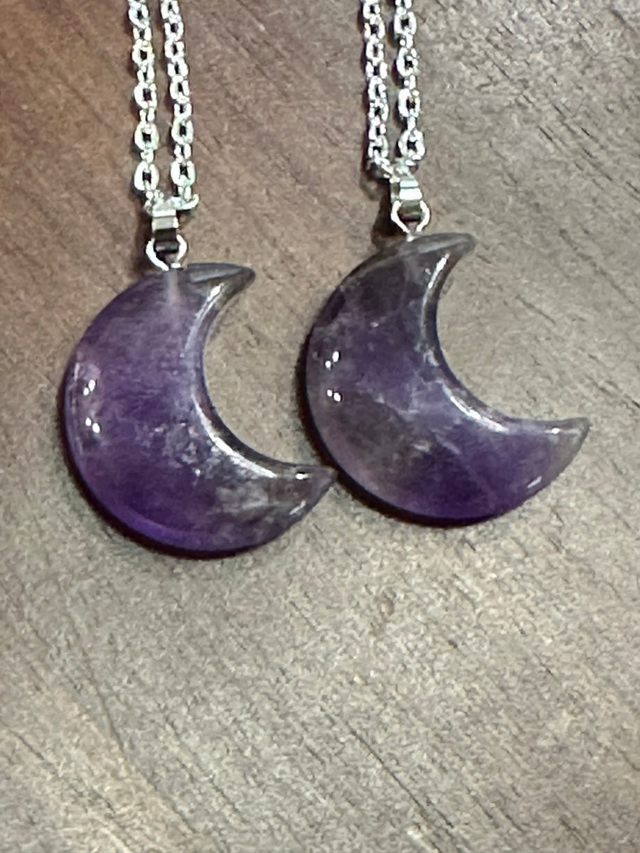 Amethyst Half Moon Pendant – Tropica Exotica, LLC