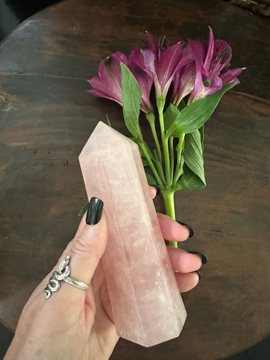 Rose Quartz Tower / Pillar - Large – Tropica Exotica, LLC