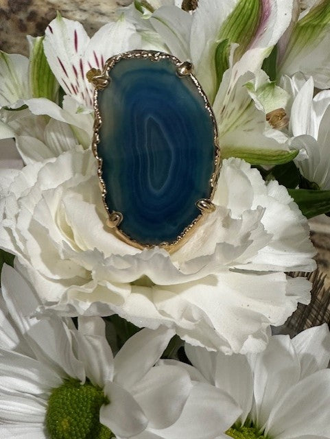 Blue Agate Ring – Tropica Exotica, LLC