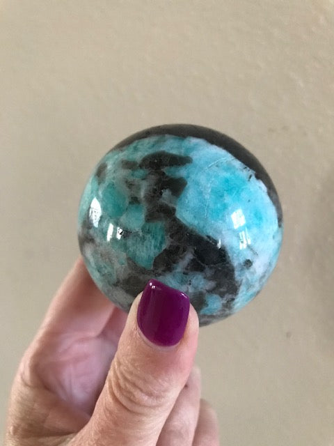 Amazonite with Smoky Quartz Sphere – Tropica Exotica, LLC